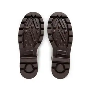 Moncler Matte Finish Rubber Boots With Drawstring Detail - Brown