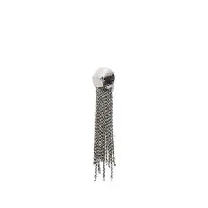 LEMAIRE Tone Brass Tasseled Chain Brooch - Silver