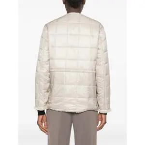 Moncler Quilted Jacket With Faux Fur Panels - Cream