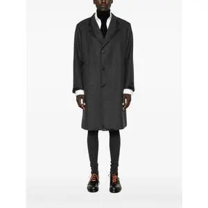 Prada Grey Coats Single Breasted Coats