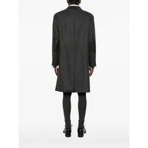 Prada Grey Coats Single Breasted Coats