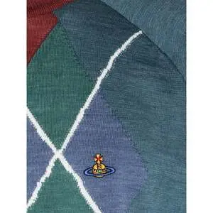 VIVIENNE WESTWOOD Argyle Pattern Crew Neck Sweater