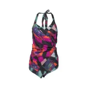 Dries Van Noten Abstract Print Halterneck Top - Purple