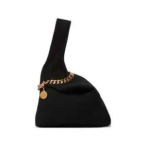 Stella McCartney Polyamide Clutch Bag With Gold-tone Chain - Black