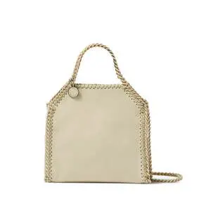 Stella McCartney Beige Grained Texture Mini Bag - Cream