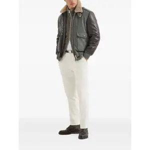 Brunello Cucinelli Grey Jackets Bomber Jackets