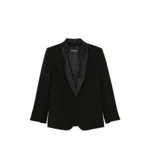 Giorgio Armani Silk Single-breasted Blazer - Black