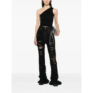 Rick Owens Ribbed Sleeveless Top - Black