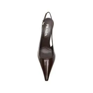 Prada Slingback Stiletto Heel Pumps - Brown