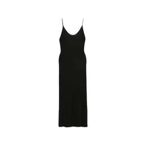 Saint Laurent Viscose-blend Evening Dress With Chain Detail - Black