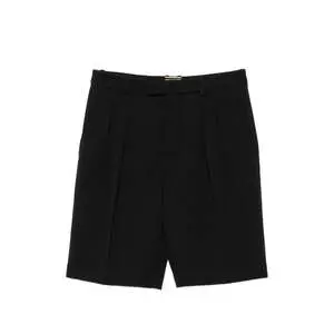 Saint Laurent Tailored Pleated Shorts - Black