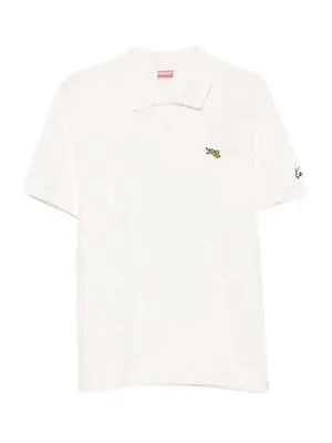 Kenzo Tiger-patch Polo Shirt - White