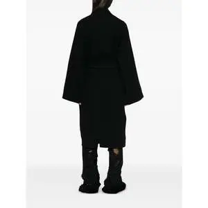 Rick Owens Oversized Belted Virgin Wool Coat