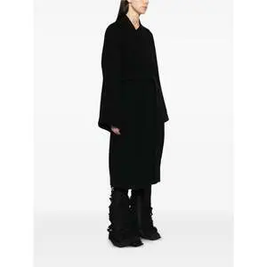 Rick Owens Oversized Belted Virgin Wool Coat