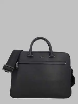 BOSS Document Briefcase With Logo - Black