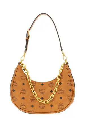 Mcm Monogrammed Shoulder Bag With Chain Detail - Multicolor