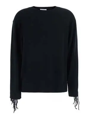 P.a.r.o.s.h P.A.R.O.S.H. Cashmere Sweater With Fringe Details Black