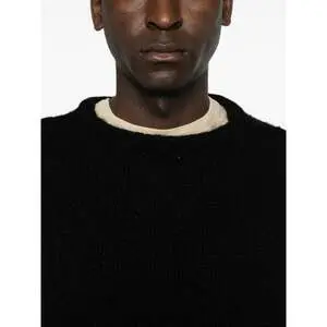 Rick Owens Ribbed Knit Cashmere & Silk Blend Crew Neck Jumper