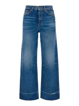 Chloé Denim Jeans With Logo Patch - Multicolor