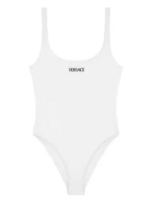 Versace Logo Swimsuit - White