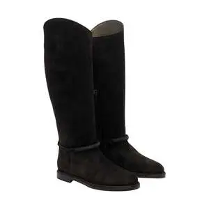Brunello Cucinelli Suede Boots With Precious Strap