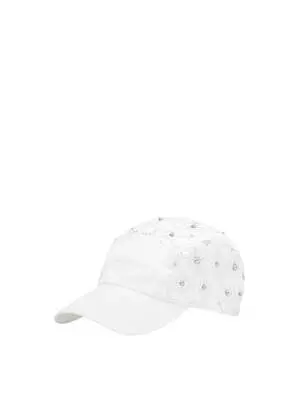 Dolce & Gabbana Drill Baseball Cap With Rhinestones - White