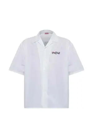 Kenzo Short-sleeved Shirt With Tiger Print - White