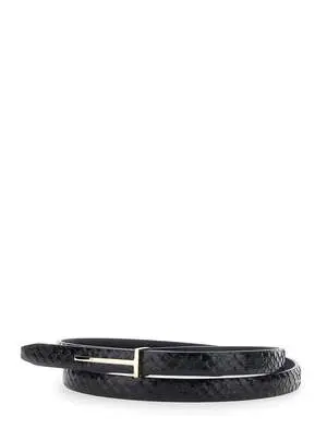 TOM FORD Semi Shiny Printed Python Belt