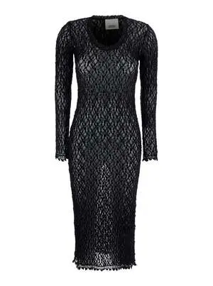 Isabel Marant Étoile Belsane" Lace Trimmed Long Dress - Multicolor