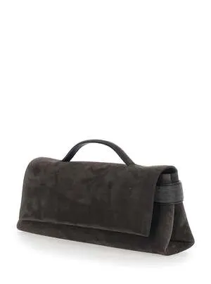 Brunello Cucinelli Suede Clutch With Side Detail - Multicolor