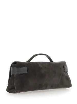Brunello Cucinelli Suede Clutch With Side Detail - Multicolor