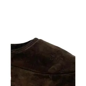 Balenciaga Suede Platform Clogs - Brown