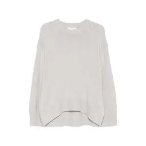 LISA YANG Grey Cashmere Crew Neck Long Sleeve Jumper - Gray