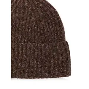 LISA YANG Ribbed Knit Beanie - Brown