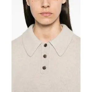 LISA YANG Cashmere Spread Collar Knit Jumper