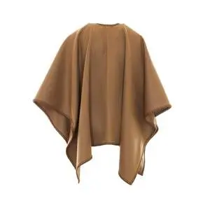 Max Mara Colomba Cape 100% Virgin Wool - Brown