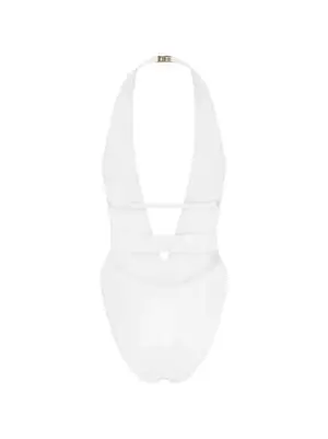 Dolce & Gabbana Plunging-neckline One-piece Swimsuit - White