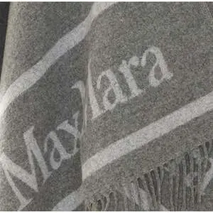 Max Mara Hilde Jacquard Wool Poncho With Fringes