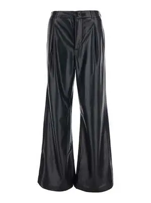 Andamane Sasha Black Eco-leather Pants - Multicolor