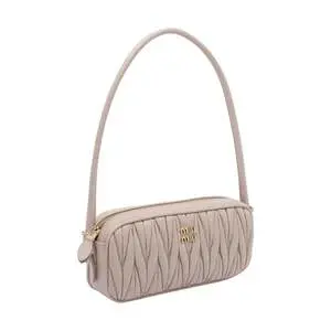 Miu Miu Nappa Matelassé Pouch - Pink