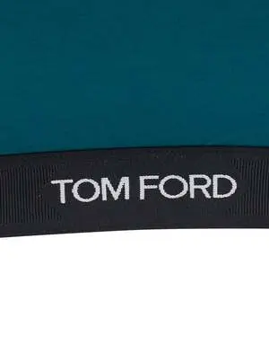 TOM FORD Top With Square Neckline And Logo Lettering On The Front In Tech Fabric For