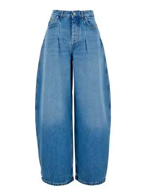 Jacquemus High-waisted Curved Cut Denim Jeans - Multicolor