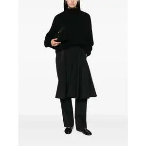 LISA YANG Cashmere Ribbed Knit Roll Neck Jumper - Black