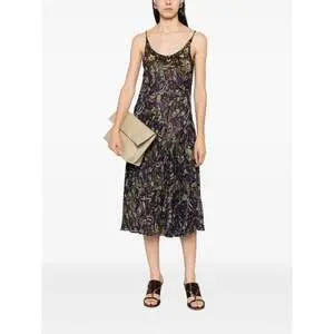 Dries Van Noten Beaded Abstract Print Cocktail Dress