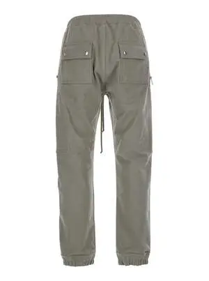 Rick Owens Heizer' Grey Pants With Side Zip Cargo Pockets In Cotton For