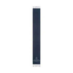 VIVIENNE WESTWOOD Orb Logo Double Face Scarf - Gray