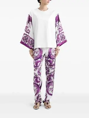 Dolce & Gabbana Majolica Print Blouse - White