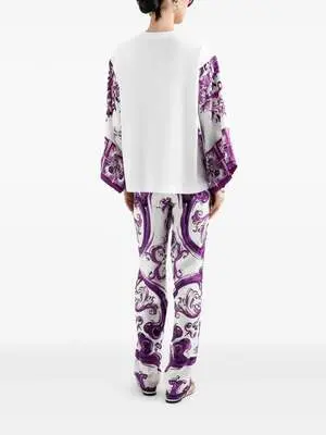 Dolce & Gabbana Majolica Print Blouse - White