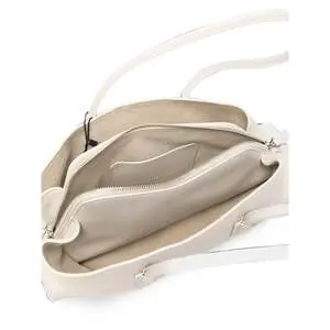 Attico Sculptural Design Shoulder Bag With Silver-tone Hardware - Cream