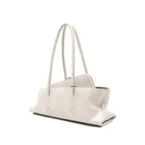 Attico Sculptural Design Shoulder Bag With Silver-tone Hardware - Cream